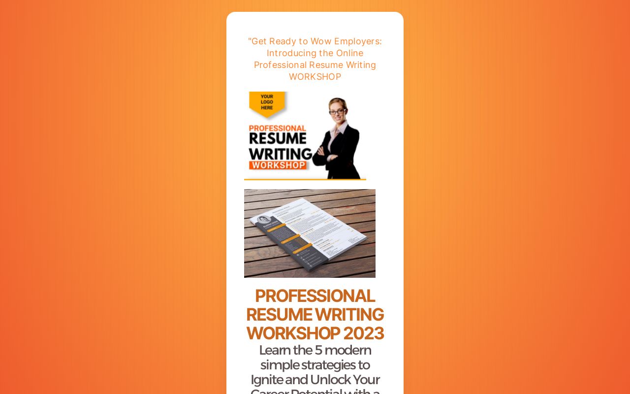Resume Workshop
